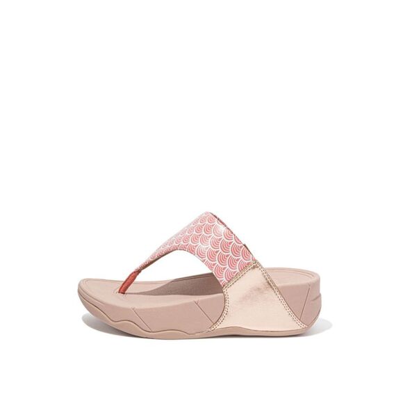 Fitflop | Shoes | Fit Flop Womens Soft Pink Lulu Toe Wedge Slip On ...